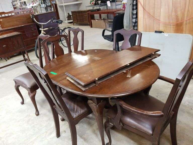 Dining Room Table With 6 Chairs & 2 Table Inserts(measurement Is ...