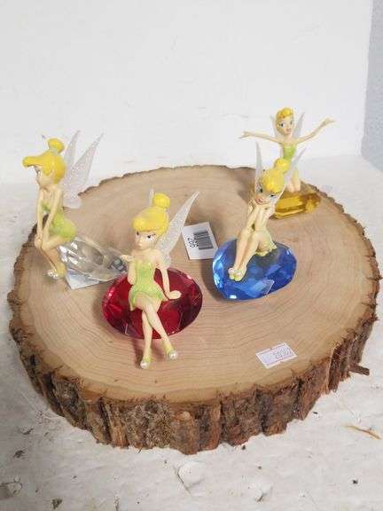 Disney Tinker Bell Faux Gem Crystals, Circular Wood Slice - Trice Auctions