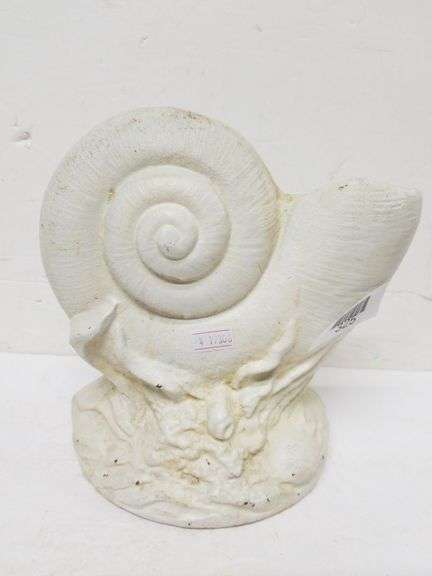White Cast Iron Shell Door Stopper - Trice Auctions
