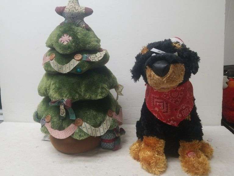 Rottweiler Animated Dog(sings Merry Christmas), Christmas Tree - Trice ...