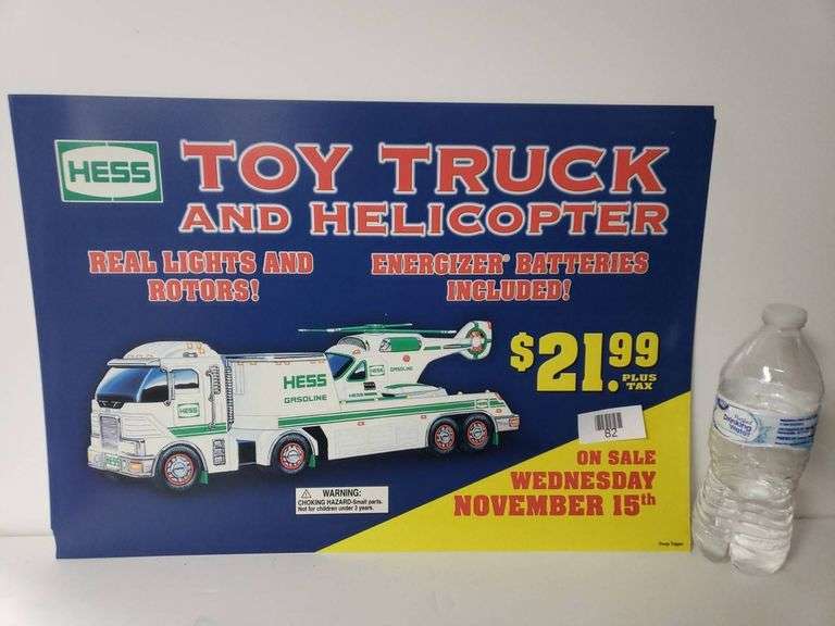 Hess Toy Truck and Helicopter Advertising Display - Trice Auctions