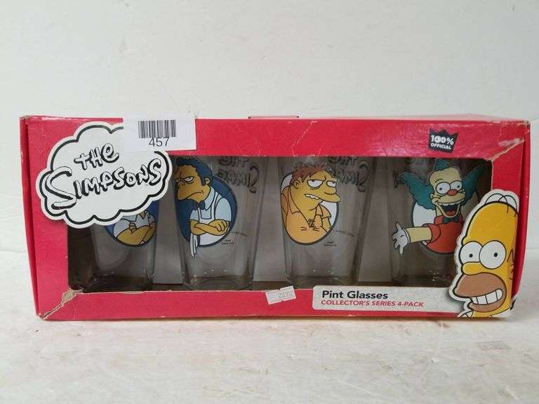The Simpsons Collector’s Pint Glasses 4-Pack - Trice Auctions