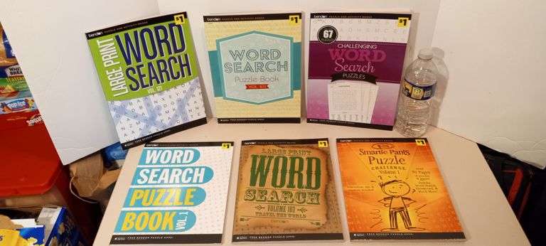 NEW 5 Miscellaneous Word Search & 1 Puzzle Challenge Books - Trice Auctions
