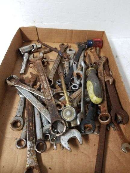 Lot of Assorted Rusty Hand Tools and Wrenches - Trice Auctions