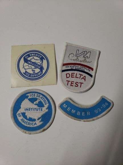 Vintage Ice Skating Institute Patches and Decal Set - Trice Auctions