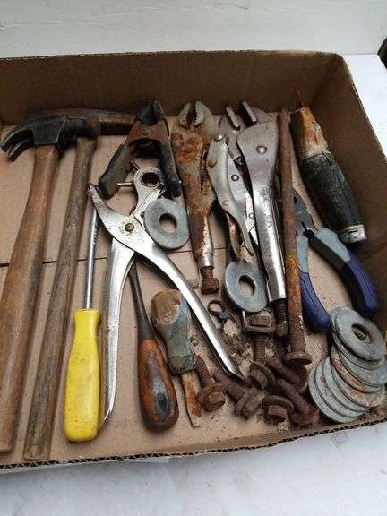Mixed Lot of Vintage Rusty Hand Tools - Trice Auctions