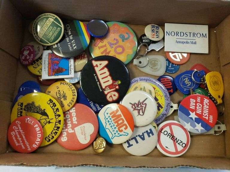 Vintage Pinback Button Collection Assortment - Trice Auctions