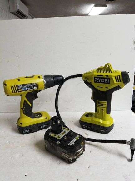 Ryobi Drill and Inflator Combo with Battery - Trice Auctions