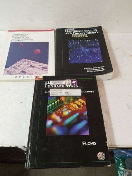 Lot of 3 Electronics Textbooks - Floyd, Boylestad, Buchla - Trice Auctions