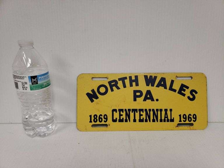 North Wales PA Centennial License Plate 1869-1969 - Trice Auctions