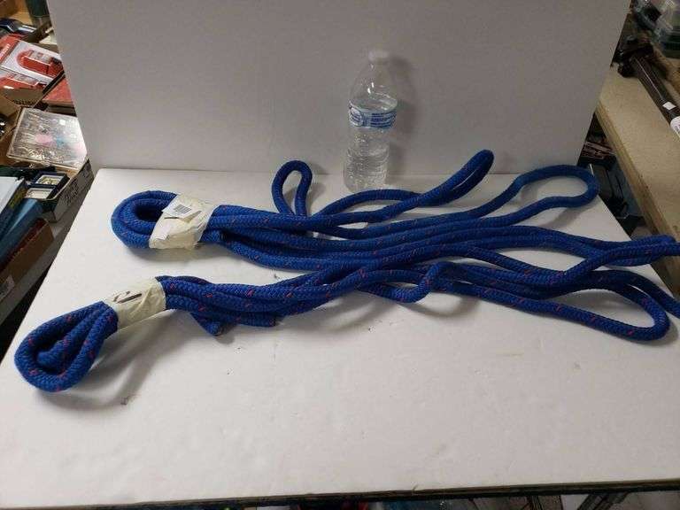 Two Braided Blue Ropes 10′ and 15′ - Trice Auctions