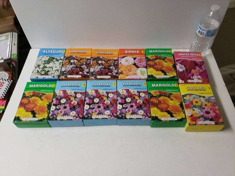 Lot of 12 Flower Seed Mix Boxes - Trice Auctions