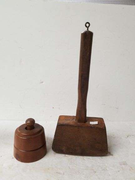 Vintage Butter Mold and Butter Churn Plunger Set - Trice Auctions