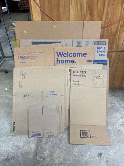 Assorted Cardboard Shipping and Moving Boxes - Trice Auctions