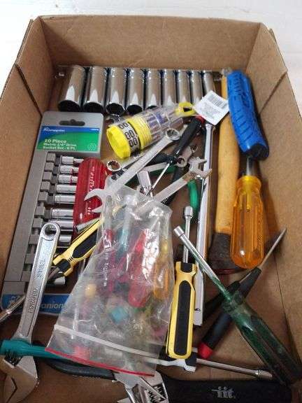 Mixed Hand Tool Set in Box - Trice Auctions