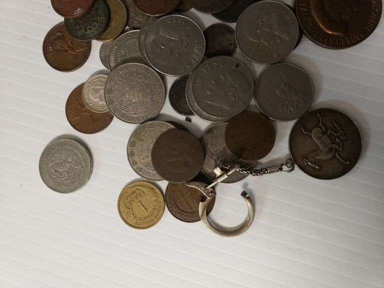 Lot Of Foreign Coins & Tokens - Trice Auctions