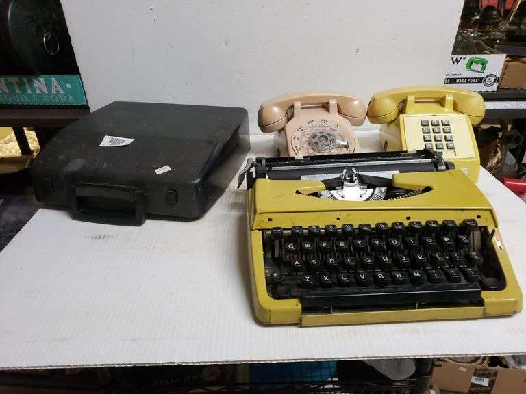 Rotary, Push Button Phones, Vintage Typewriter - Trice Auctions Rotary, Push Button Phones, Vintage Typewriter - Trice Auctions