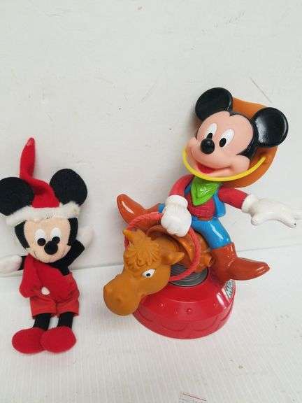 Vintage Mickey Mouse Wind Up Rodeo Cowboy Toy, Holiday Muckey - Trice ...