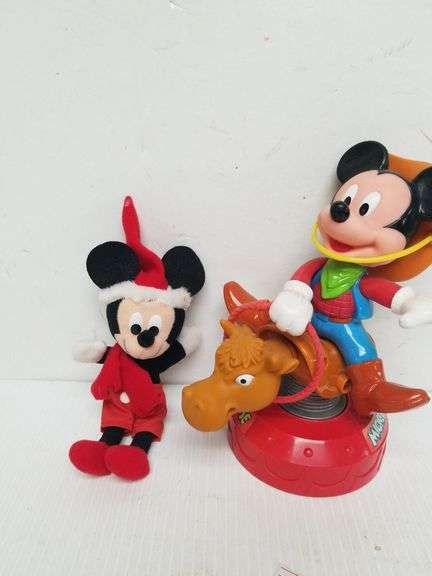 Vintage Mickey Mouse Wind Up Rodeo Cowboy Toy, Holiday Muckey - Trice ...