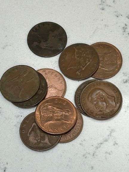 Large Lot of Large Pennies - Trice Auctions