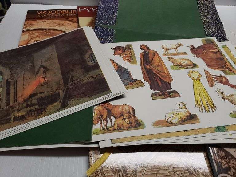 Woodburning, Pyrography Books, Paper Nativity - Trice Auctions