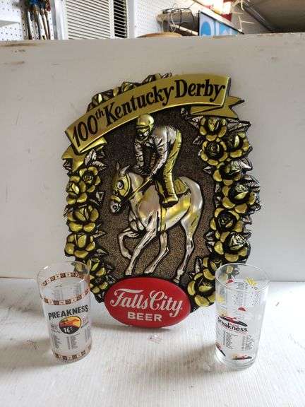 Falls City Beer 100th Kentucky Derby Plastic Wall Sign, Preakness ...