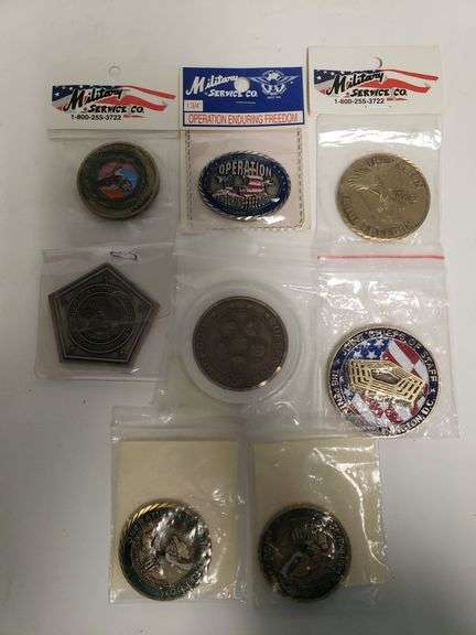 (8) Military/Government Tokens - Trice Auctions