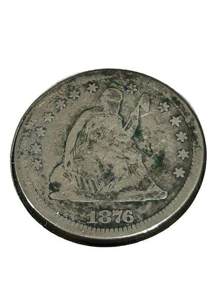 1876 Seated Liberty Quarter - Trice Auctions