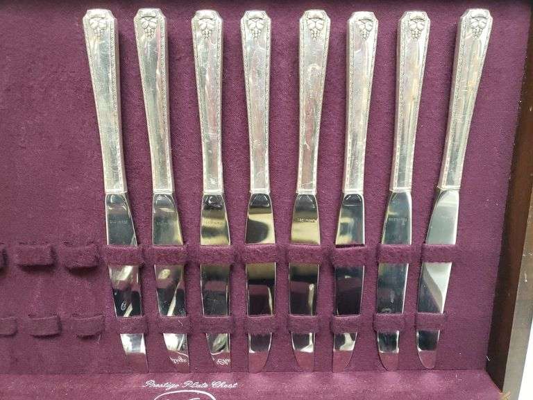 Prestige Plate Flatware Chest And Flatware - Trice Auctions