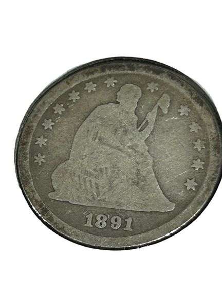 1891 Seated Liberty Quarter - Trice Auctions