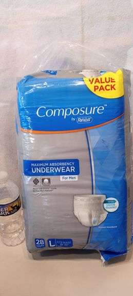 NEW Composure by Rexall Underwear for Men - Size L (28 Count) - Trice ...