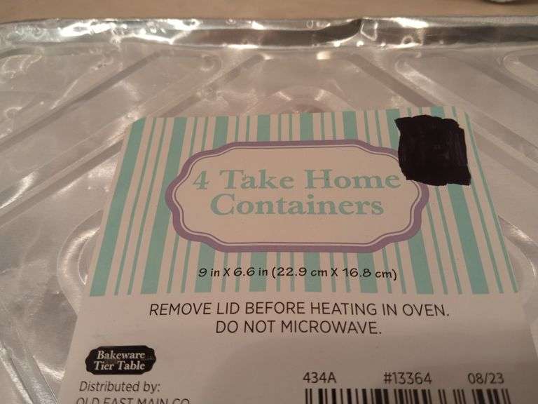 Four NEW 4 Packs Take Home Containers - Trice Auctions