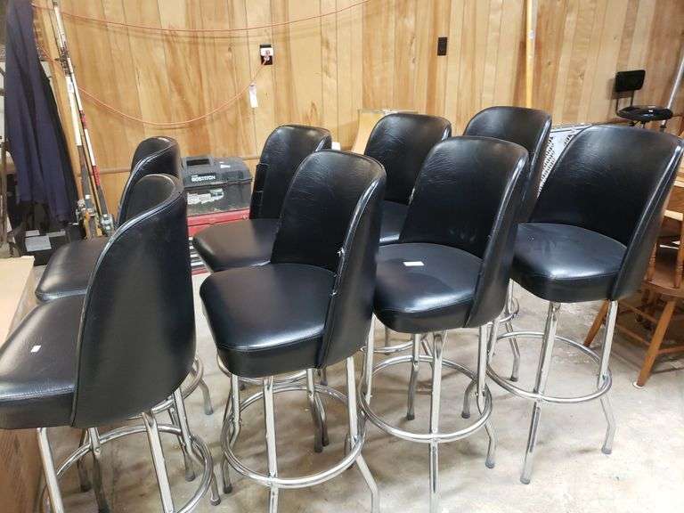 Black Bar Stools(8) - Trice Auctions