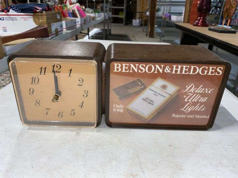 Benson And Hedges Advertising Clock, Works - Trice Auctions