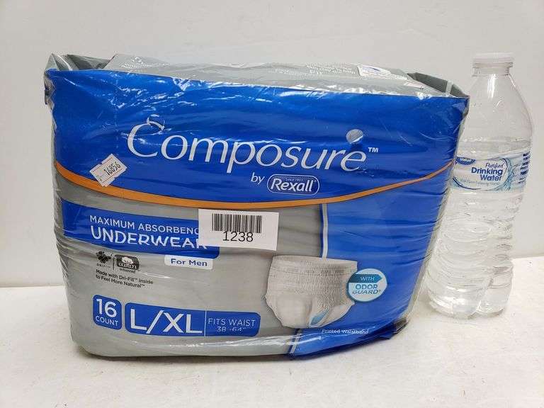Composure Mens Disposable Underwear - Size L/XL - Trice Auctions