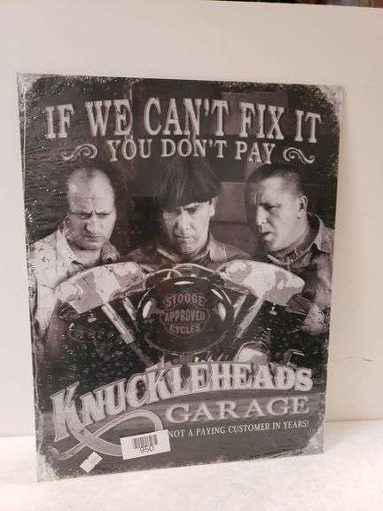 Knucklehead Garage Sign - Trice Auctions