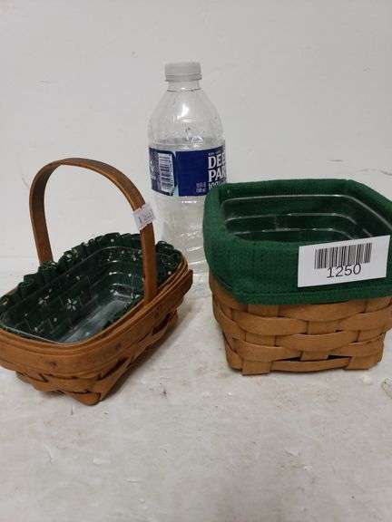 Longaberger Green Baskets (2) - Trice Auctions