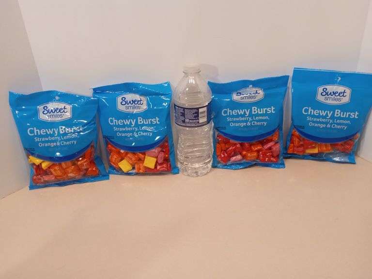 Four NEW 4 oz. Bags Sweet Smiles Chewy Burst - exp. 3/6/26 - Trice Auctions