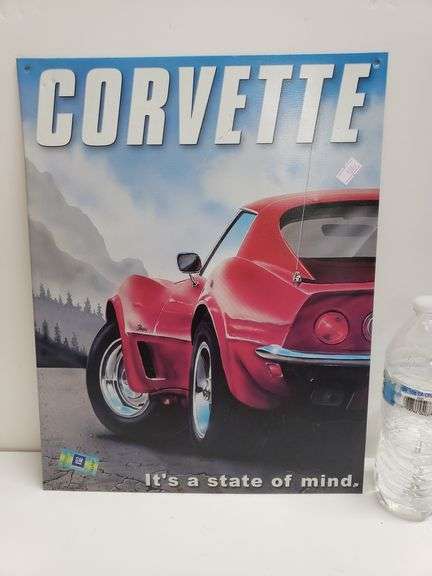 Metal Corvette Car Sign - Trice Auctions