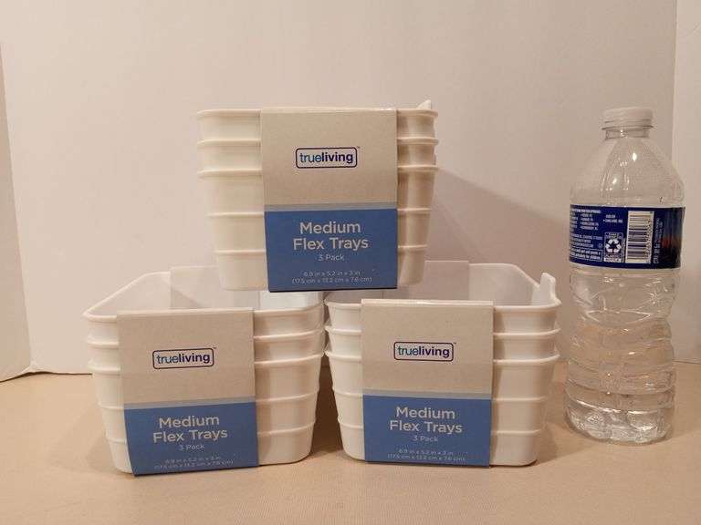 Three NEW true living 3 Packs Medium Flex Trays - Trice Auctions