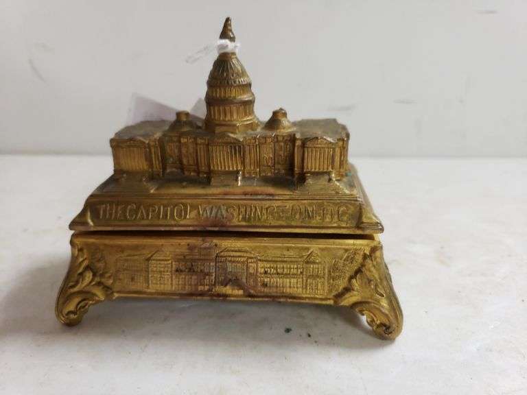 Washington Capitol Brass Inkwell - Trice Auctions