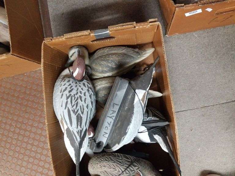 Large Box Of Duck Decoys - Trice Auctions