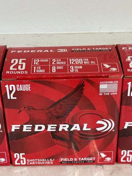 Full Box New 12 Gauge Federal Shells - Trice Auctions