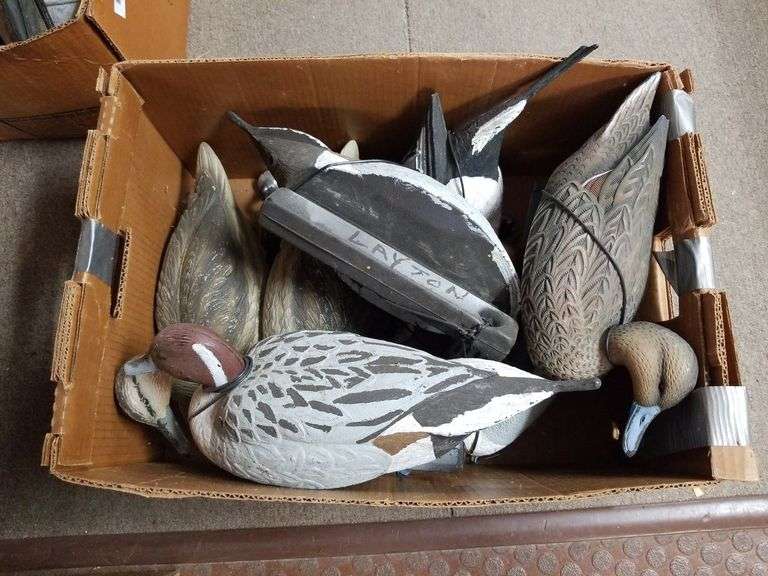 Large Box Of Duck Decoys - Trice Auctions