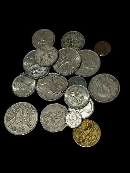 Large Lot of Old Foreign Coins w/Some Silver - Trice Auctions