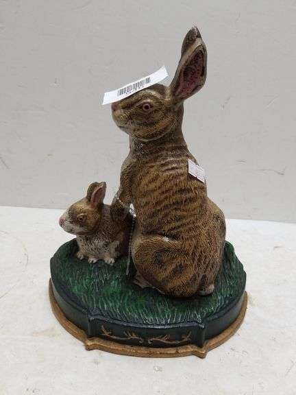 Cast Iron Rabbit Door Stop - Trice Auctions