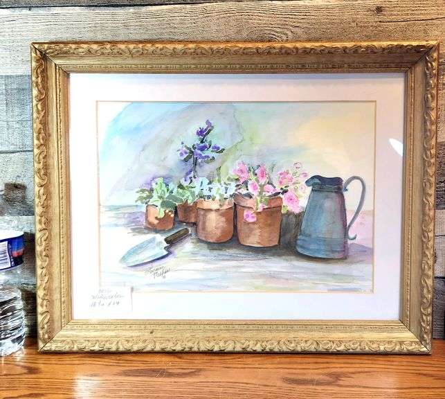 Original Watercolor, Signed Loraine Meecham, 12x16" - Trice Auctions