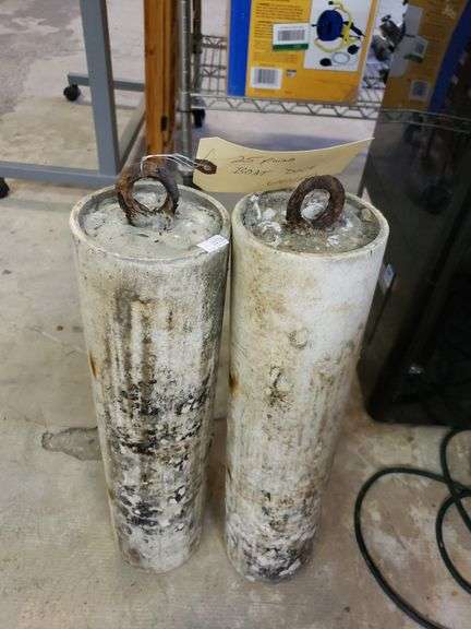 25 Pound Boat Dock Weights - Trice Auctions