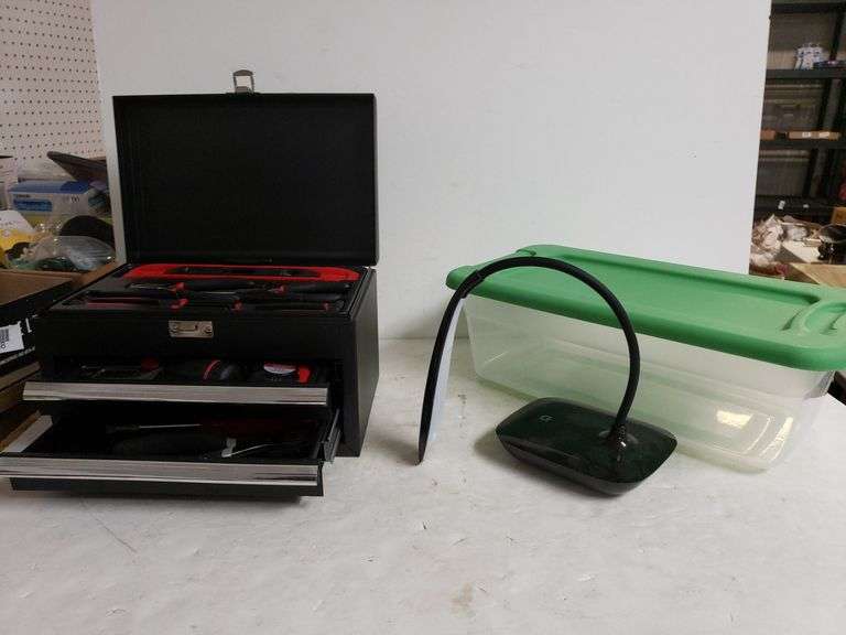 Mini Tool Box, Container, Desk Light - Trice Auctions