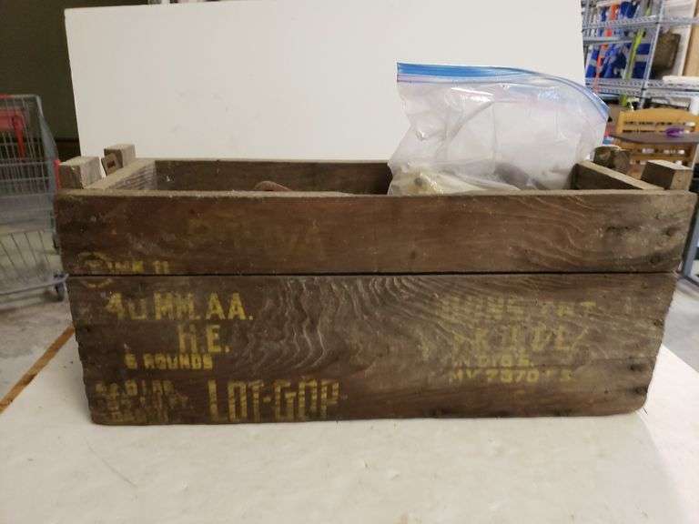 Wood Drawed/crate With Misc. Items - Trice Auctions